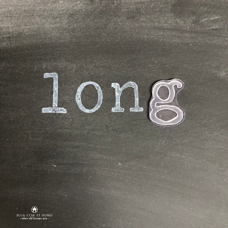 How To Stamp A Chalkboard - Blue Star Antiques