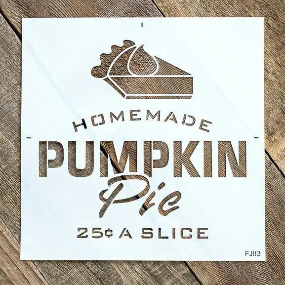 Homemade Pumpkin Pie Stencil - Blue Star Antiques